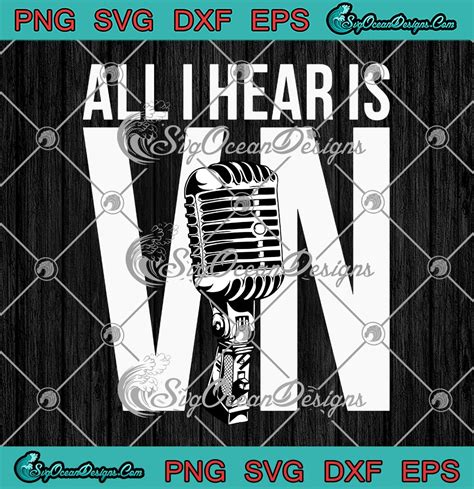All I Hear Is Vin Scully Microphone Svg Rip Vin Scully Svg Legendary