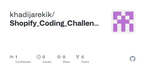 Github Khadijarekik Shopify Coding Challenge
