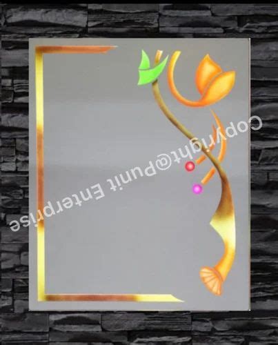 Frame Material Glass Orange Lily Mrror At Rs 800piece In Kolkata Id