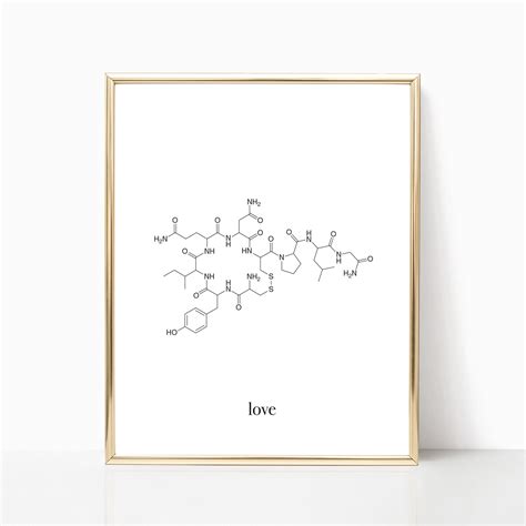 Psychology Printables Love Hormone Chemistry Poster Oxytocin Poster