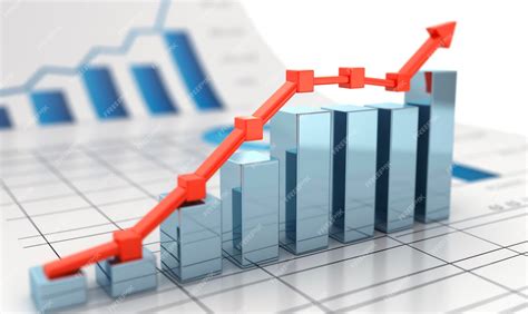 premium photo upward trend red line graph illustrates positive growth