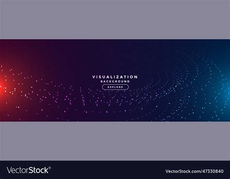 Digital Data Visualization Background In Particle Vector Image