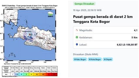 Kesaksian Warga Bogor Terkait Gempa Magnitudo 41 Dengar Dentuman