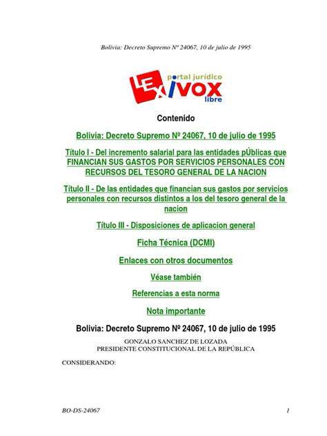 Bo Ds 24067 Pdf Salario Presupuesto