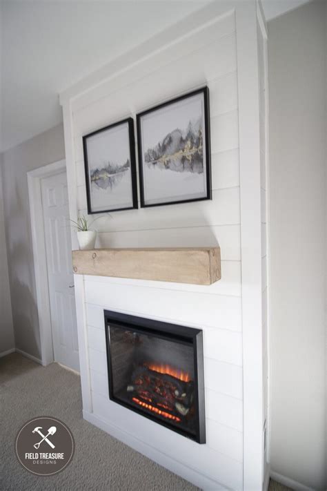 Diy Shiplap Electric Fireplace Field Treasure Designs