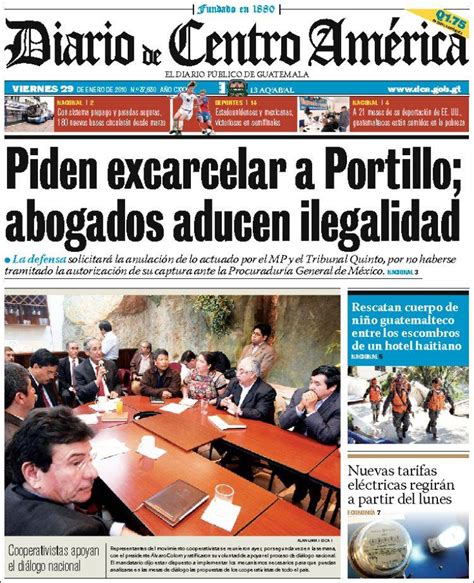 Newspaper Diario De Centro América Guatemala Newspapers In Guatemala
