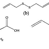 Molecular Structure Of A Diallyl Sulphide B Diallyl Disulfide C