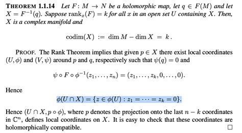 differential geometry a consequence of rank theorem mathematics