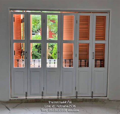 ประตูบานเฟี้ยมไม้สัก Outdoor Decor Decor Home Decor