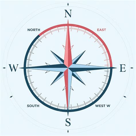 A Compass Rose A Navigational Tool Used To Indicate Direction Premium