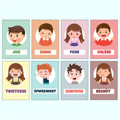 Mes émotions 16 Cartes à Imprimer Mélanie Bilodeau Psychoéducatrice