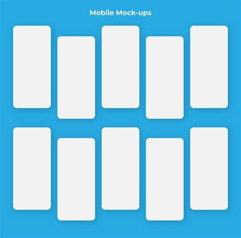 Premium Vector Mobile Mock Ups Screens For Ui Design Portfolio