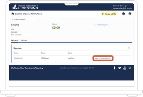 Print Your Ifta Return Washington State Department Of Licensing