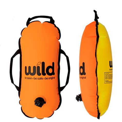 Wild Swimming Tow Float In Orange And Yellow Outdoor Swimmer Shop
