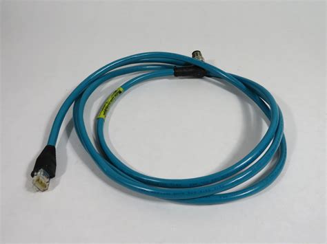 Woodhead Brad Harrison E16b06202m020 Ethernet Cable M12 To Rj45 2m Length Used Industrial