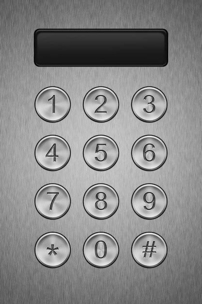 Premium Photo Metal Keypad With Display