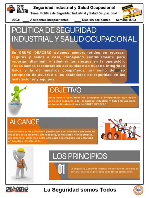 15 Plática De Seguridad Política De Seguridad Industrial Y Salud