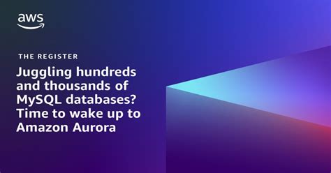 Aws Databases And Analytics On Linkedin Aws Database Amazonaurora