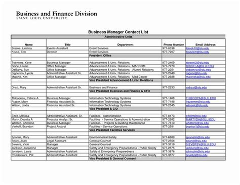 Excel Phone Directory Template Oplplan