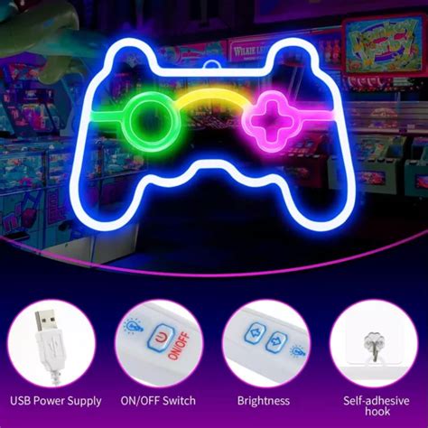 Gamepad Game Controller Light Atmosphere Neon Ornament Neon Sign Led Bedroom £1191 Picclick Uk