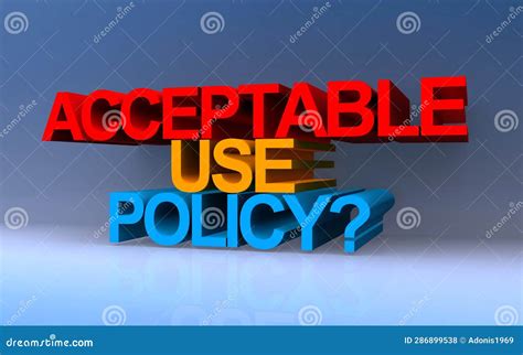 Acceptable Use Policy On Blue Stock Illustration Illustration Of Behavior Blue