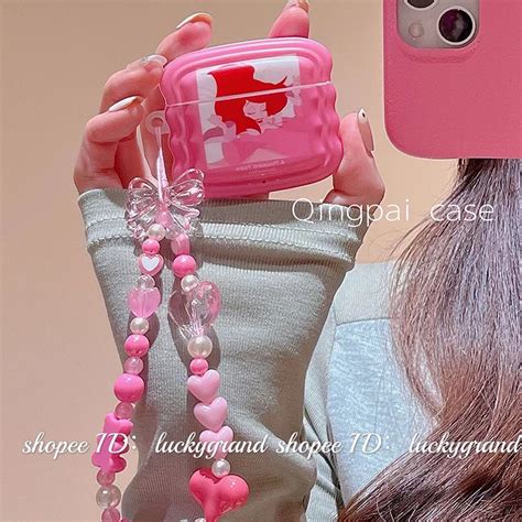 美人魚公主 迪士尼 睡美人軟殼配手鏈掛件 Airpods3保護套 Airpods Pro保護套 12代蘋果藍芽耳機殼 蝦皮購物