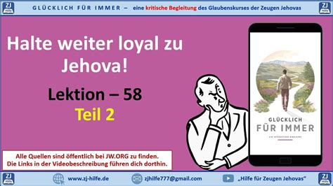 Glücklich für immer Kapitel 58 2 Halte weiter loyal zu Jehova Zeugen Jehovas YouTube