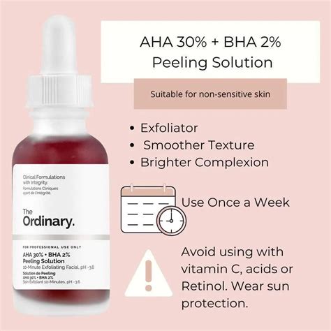 YUYIHAN 1 Bottle The Ordinary AHA 30 BHA 2 Peeling Solution A Mild