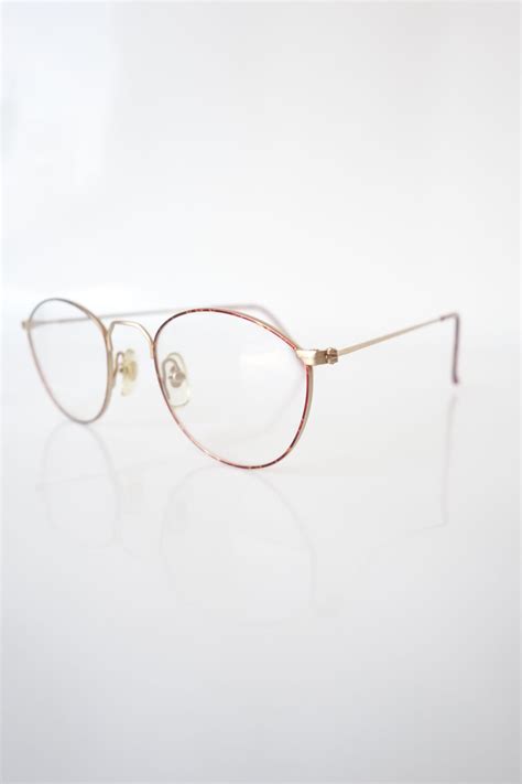 Amber Tortoiseshell Wire Rim Frames 1980s Womens Wire Frame Etsy