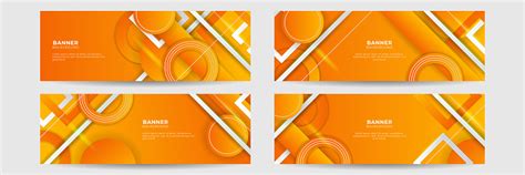 주황색 추상 배너 배경 비즈니스 컨퍼런스 템플릿입니다 소셜 미디어 이벤트 프로모션을 위한 벡터 생동감 넘치는 주황색 노란색 배너 0명에 대한 스톡 벡터 아트 및 기타 이미지