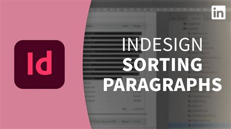 Indesign Tutorial Alphabetically Sorting Paragraphs Youtube
