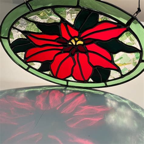 Stained Glass Panel Christmas Etsy