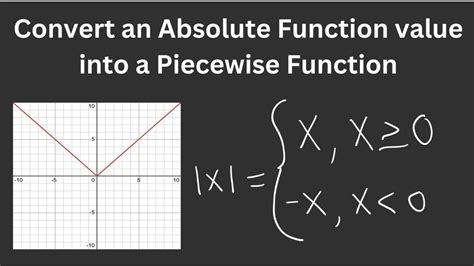 How To Write Absolute Value Functions As Piecewise Functions Youtube