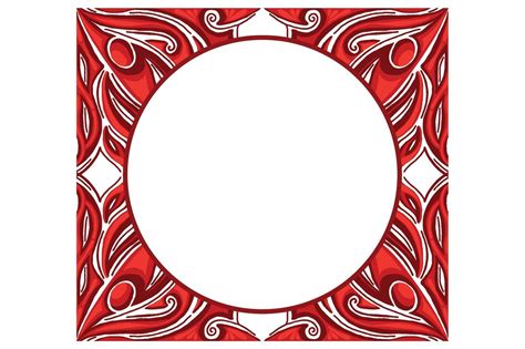Red Orament Frame Border Vector For Decoration Design Vector Art At Vecteezy