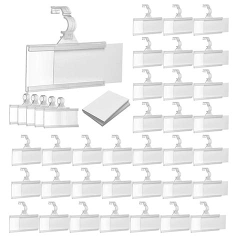 150 Pieces Plastic Wire Shelf Label Holders Reusable Price Label