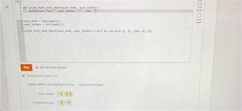 Solved Define A Function Print Feet Inch Short With Chegg