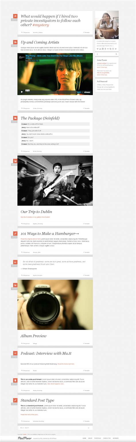 Pixelpower Premium Responsive Wordpress Blog Theme