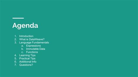 Dataweave 20 Language Fundamentals Pptx