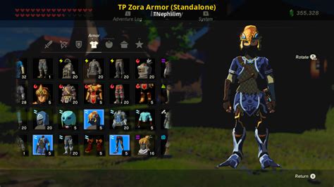 Tp Zora Armor Standalone Mod For The Legend Of Zelda Breath Of The Wild Wiiu Botw Mods