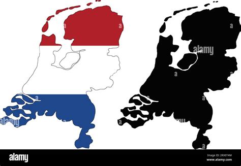 Holland karte umriss vektor Fotos und Bildmaterial in hoher Auflösung