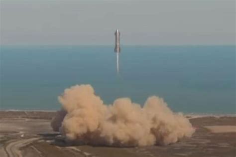 美国spacex星际飞船原型机试验时坠落爆炸新闻频道中华网