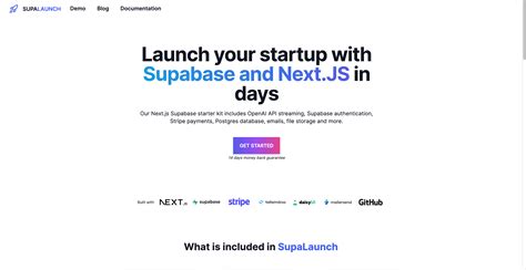 supabase nextjs starter kit — supalaunch