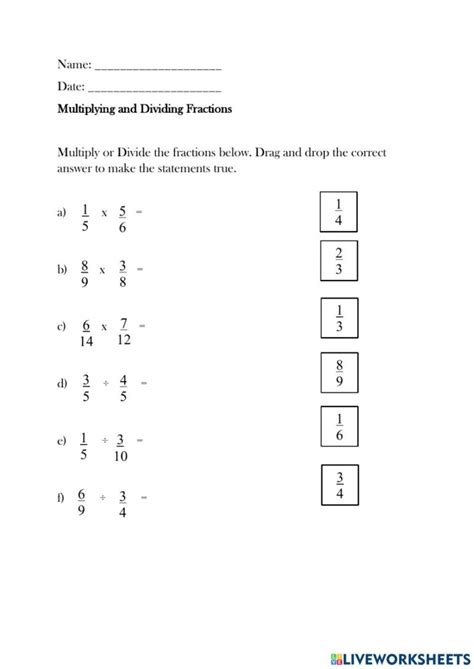 Multiplication And Division Fractions Worksheets Printable Worksheets