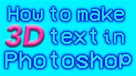 How To Create 3d Text In Photoshop A Step By Step Guide