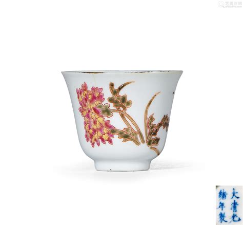 清光绪 粉彩花卉纹杯－【deal Price Picture】