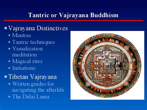 Tantric Or Vajrayana Buddhism