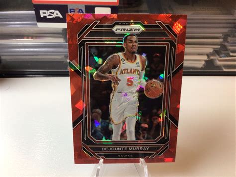2022 23 Panini Prizm 146 Dejounte Murray Red Cracked Ice Prizm Ebay