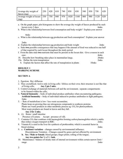 Kcse Biology Paper 1 Questions And Answers 878