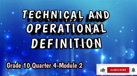 TECHNICAL AND OPERATIONAL DEFINITION YouTube