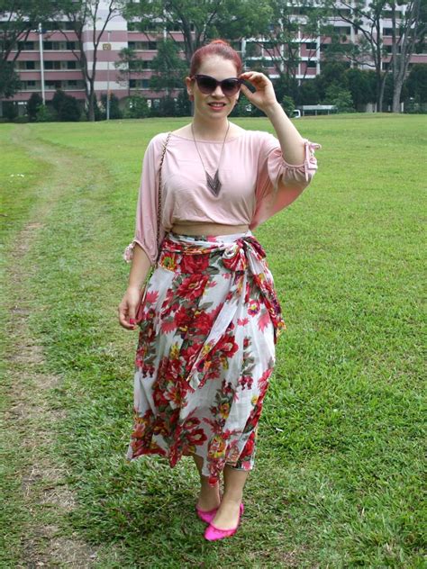 Pink Crop Top And Floral Maxi Skirt The Belted Pear